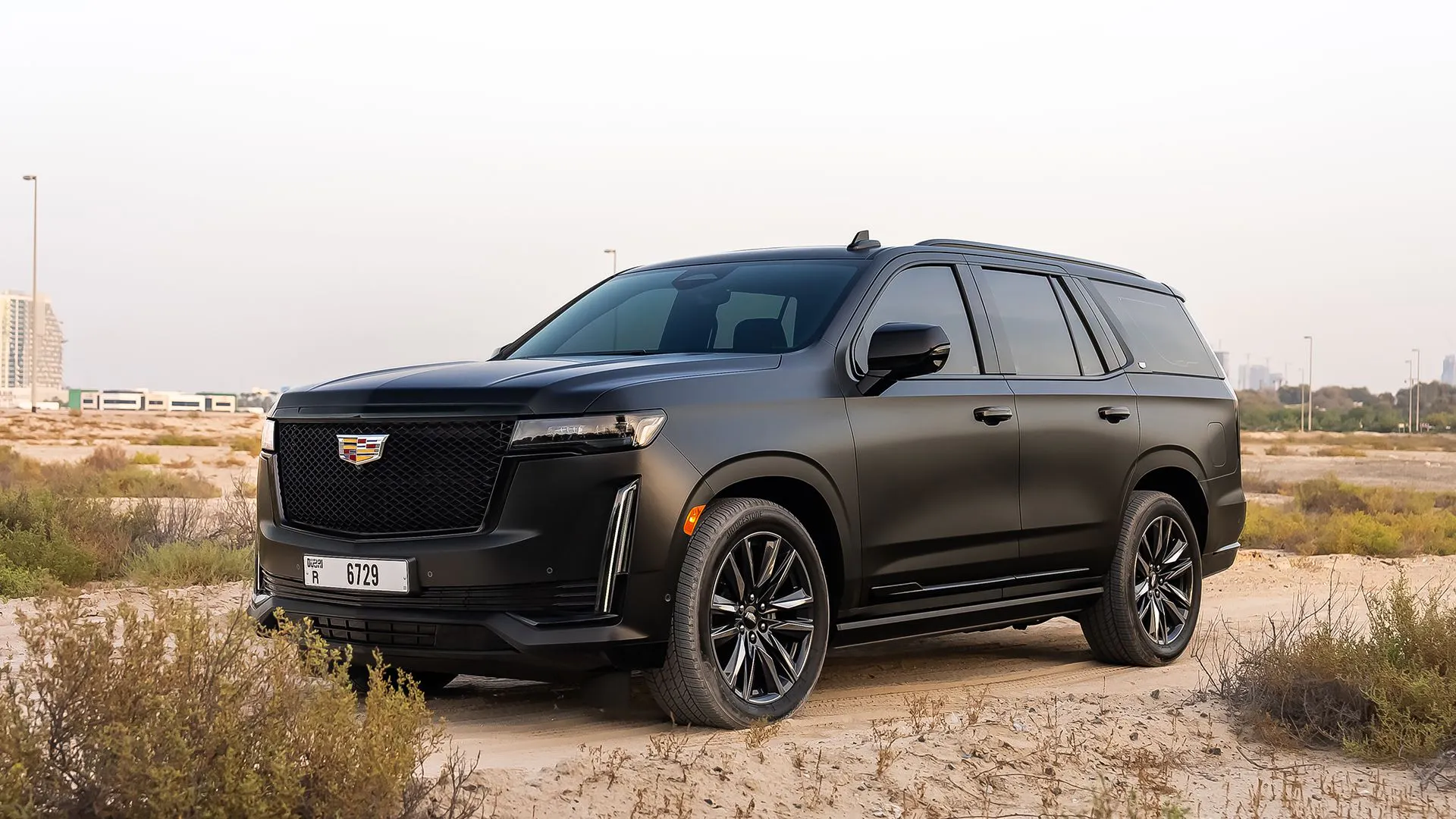 Rent Cadillac Escalade Matte Black in Dubai - GMZ Car Rental